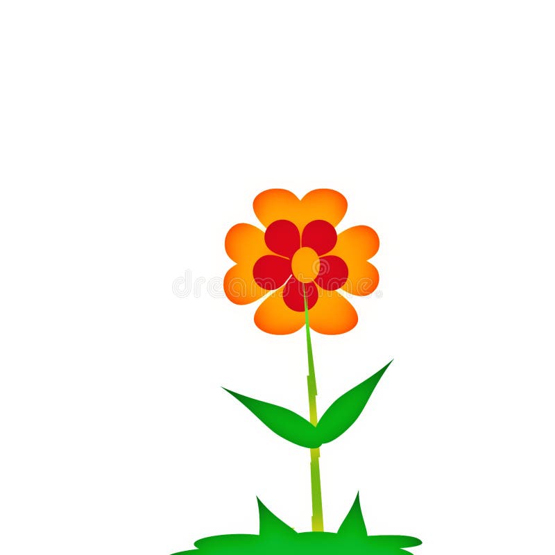 A Simple Beautiful Colourful Flowers Isolated on White Background and ...