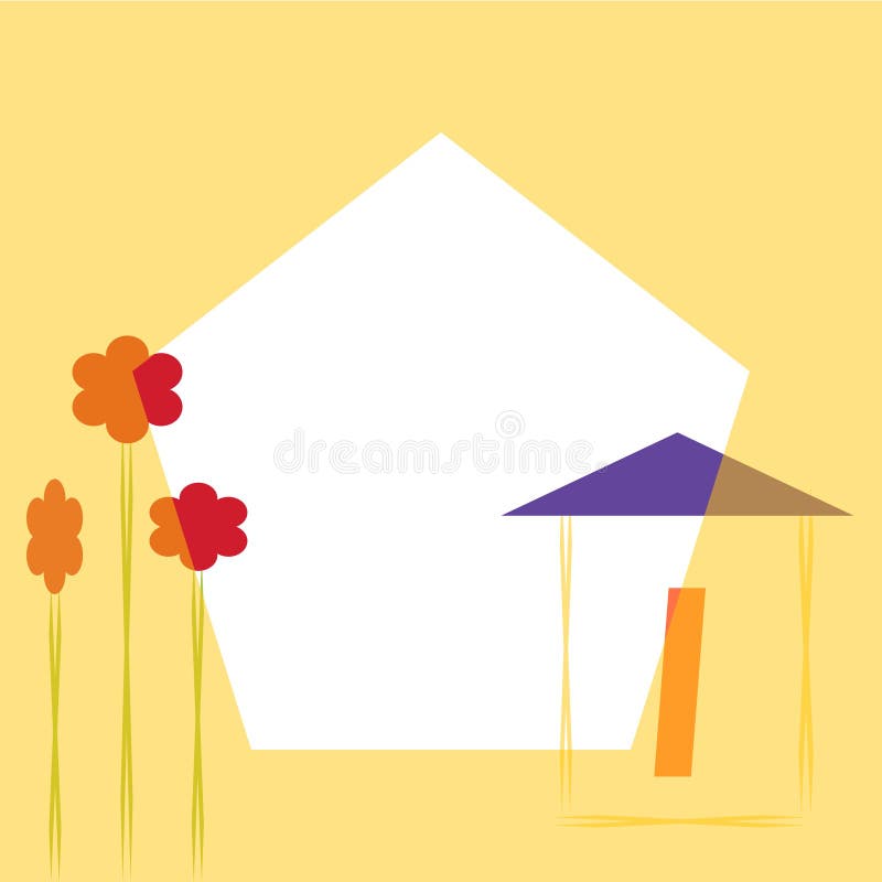 A Simple Beautiful Colourful Garden View Stock Illustration ...