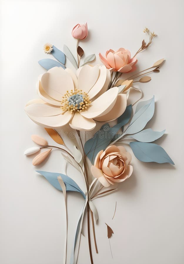 Simple and Beautiful Minimalistic Flowers, Generated by Ai Stock ...