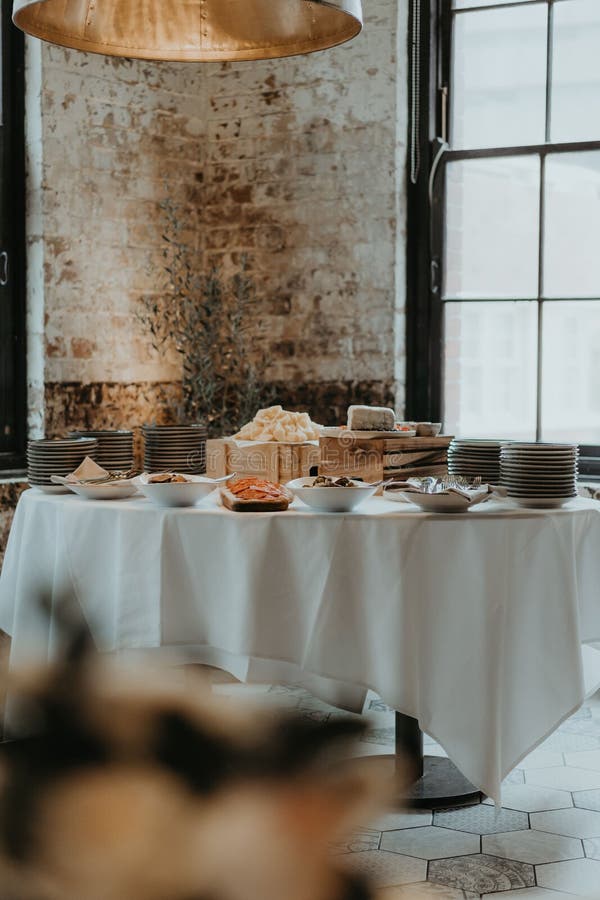 Minimal and Beautiful Wedding Table Setup Stock Image - Image of table ...