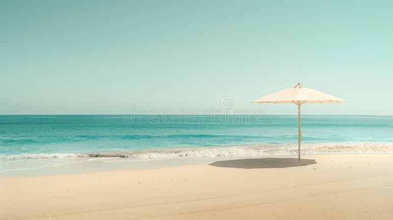 Simple Beauty of a Beach Holiday Captured in Minimalist Form Stock ...