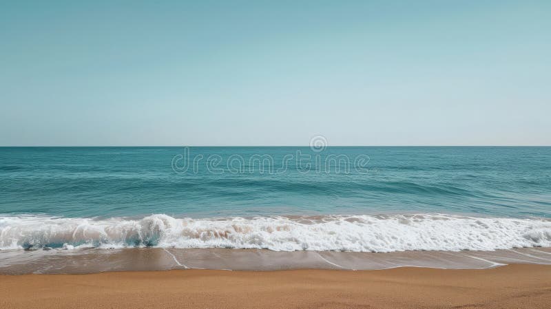 Simple Beauty of a Beach Holiday Captured in Minimalist Form Stock ...
