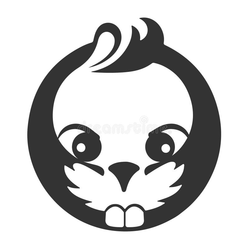 Simple Beaver Logo. Vector Black and White Illustration Stock Vector ...