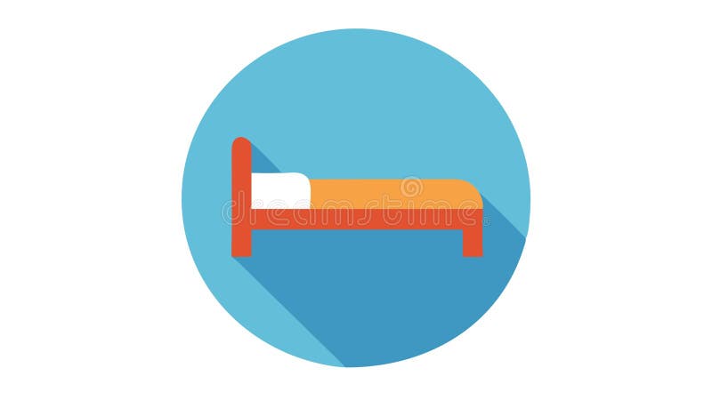 Simple Bed Icon for Sleep Accommodation, Flat Style, Vector Design ...