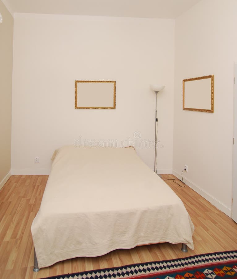 Simple bedroom stock image. Image of room, white, furniture - 23660933