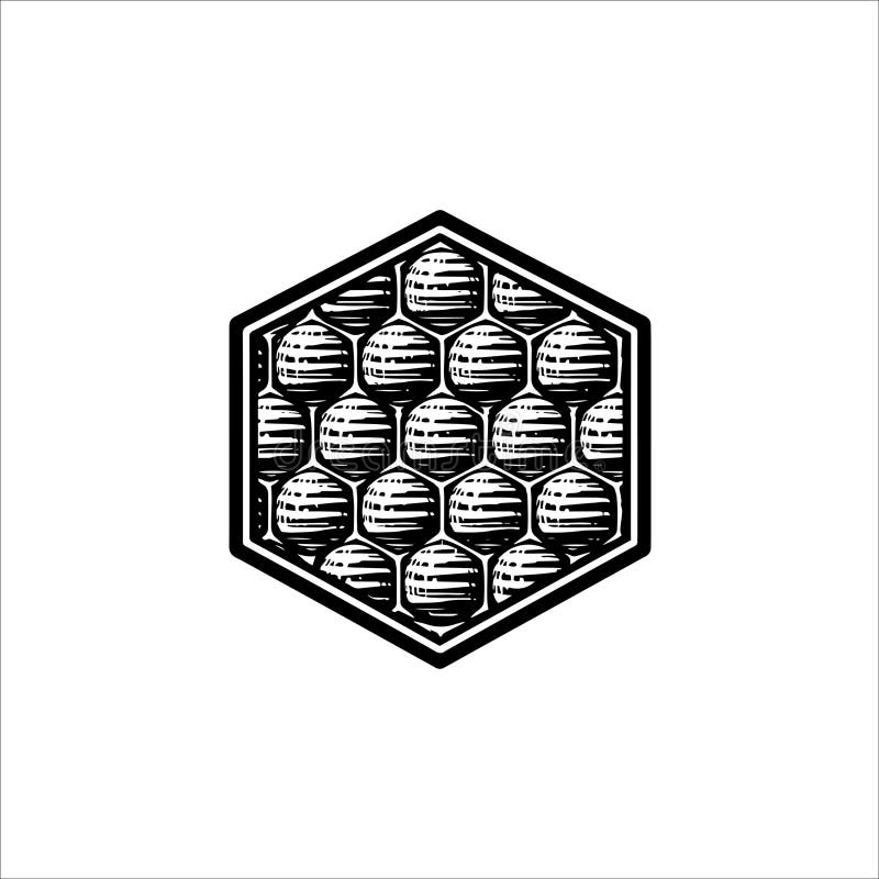Bee Hive Vector Icon Vintage Retro Logo Illustration Design. Stock ...