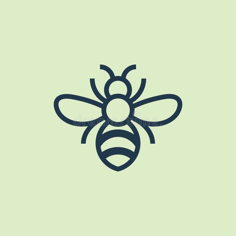 Simple Bee Logos for Minimalist Designs Stock Vector - Illustration of ...