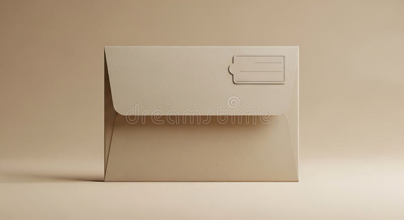 Beige Envelope on Tan Background Stock Illustration - Illustration of ...