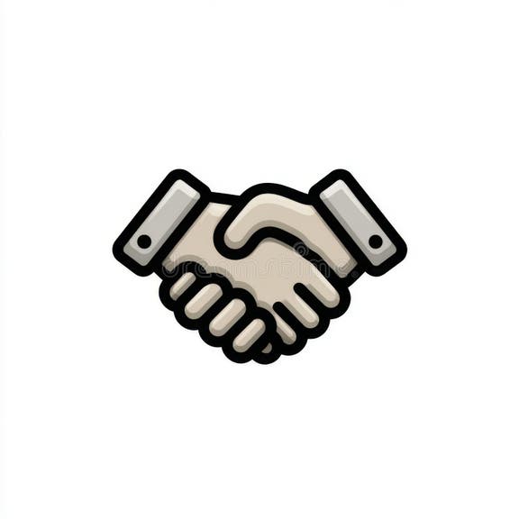 Simple Beige Handshake Illustration Stock Illustration - Illustration ...