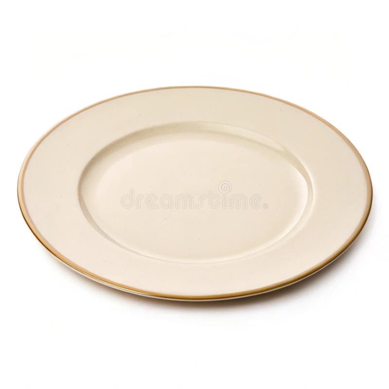 Beige plate isolated stock illustration. Illustration of food - 363806080