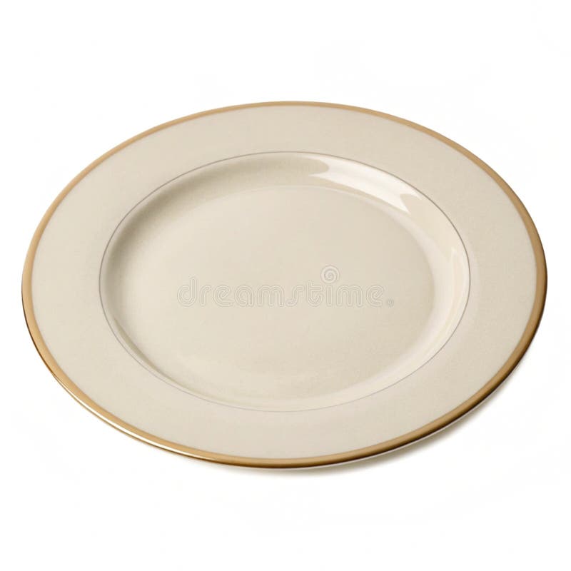 Beige plate isolated stock illustration. Illustration of stylish ...