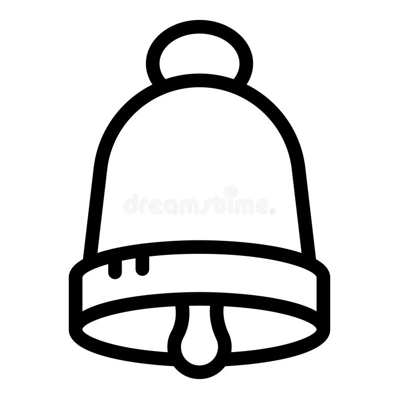 Simple Bell Icon with Bold Outline for Easy Editing Stock Illustration ...