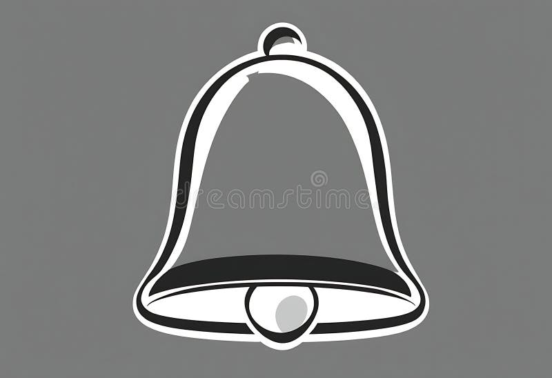 Simple Bell Icon Design Grey Background Vector Illustration Stock ...