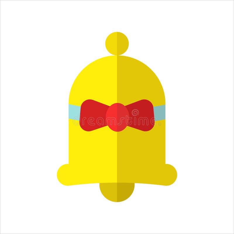 Simple Bell Icon in Flat Style Stock Vector - Illustration of simple ...