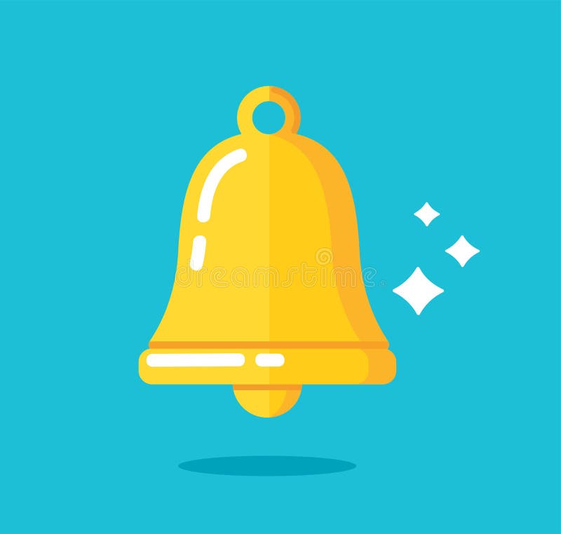 Simple Bell Icon. Vector Illustration Stock Vector - Illustration of ...