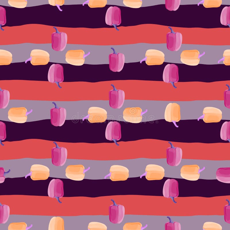 Simple Bell Pepper Seamless Pattern. Bulgarian Pepper Wallpaper Stock ...
