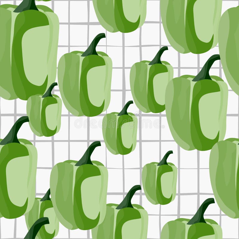 Simple Bell Pepper Seamless Pattern. Bulgarian Pepper Wallpaper Stock ...