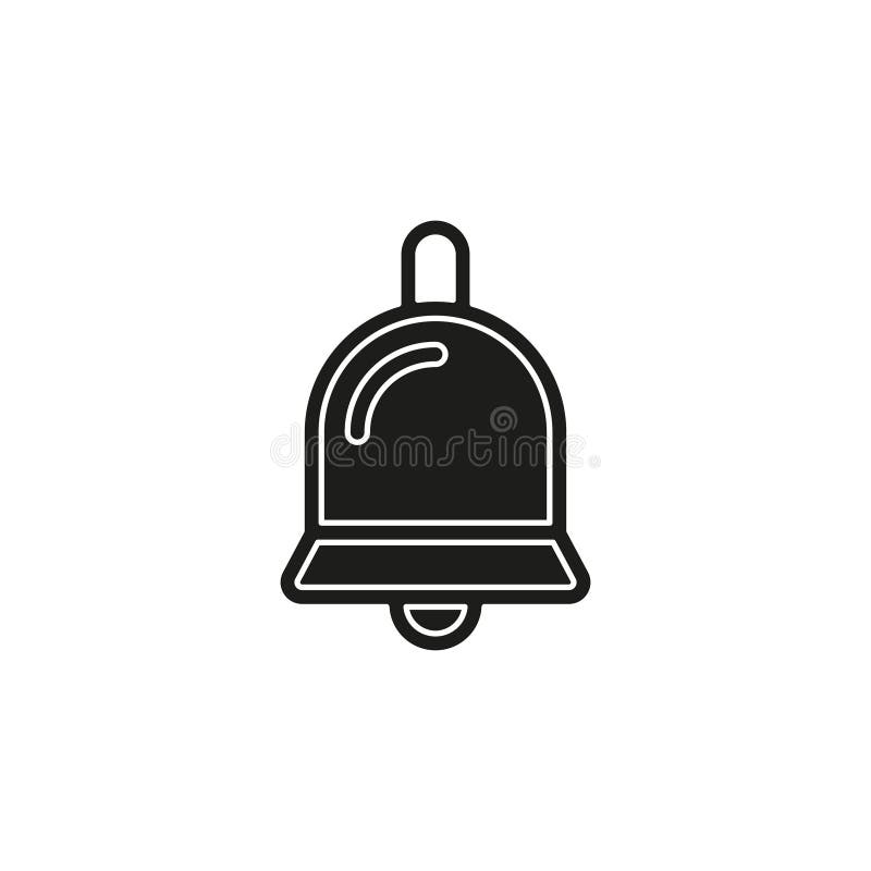 Simple Bell Outline Icon. Notification Bell Vector Sign Stock Vector ...