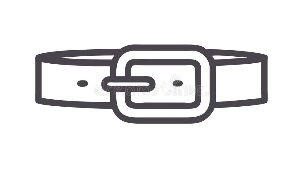 Simple Belt Icon with Buckle Design Element, Vector Design Generative ...