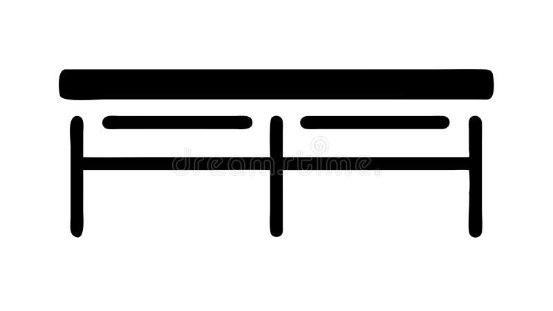 Simple Bench Icon Vector Illustration for Seating and Rest Areas ...