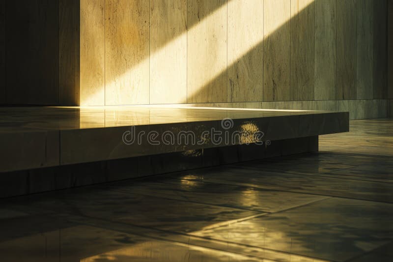 A Simple Bench Illuminated by a Soft Light Stock Photo - Image of ...