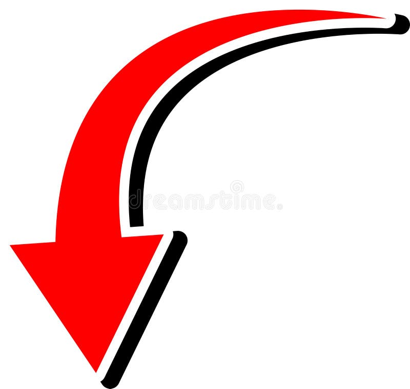 Simple Bent arrow material stock vector. Illustration of arrow - 198199771