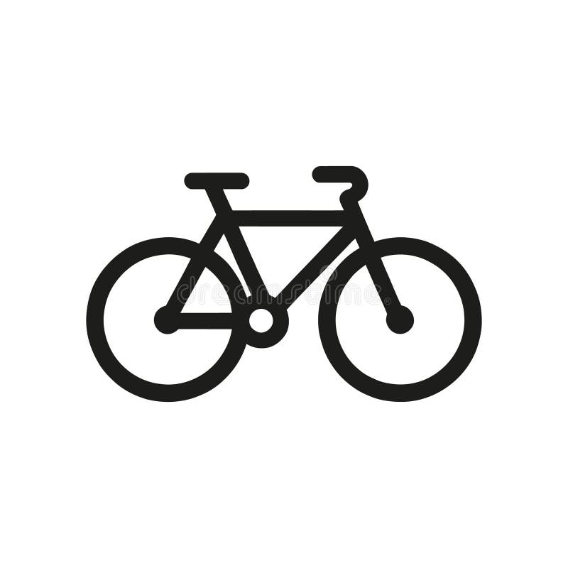 Simple Bicycle Icon Isolated Stock Illustration - Illustration of race ...