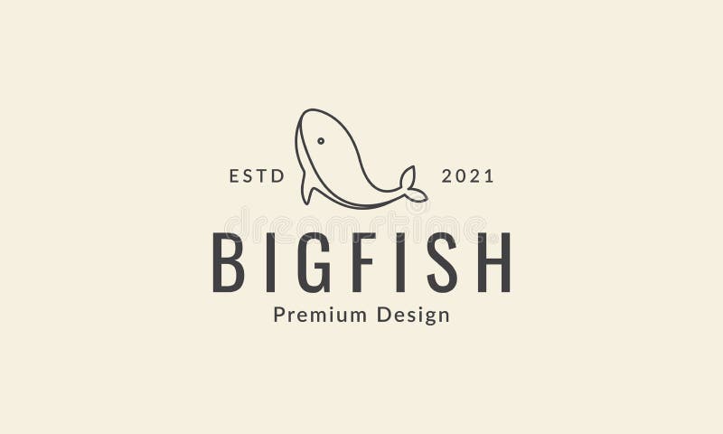 Simple Big Fish Lines Logo Vector Icon Symbol Graphic Design ...