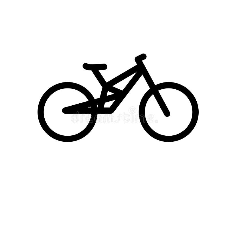 Simple Bike Line Outline Vector Icon Illustration Design Stock Vector ...