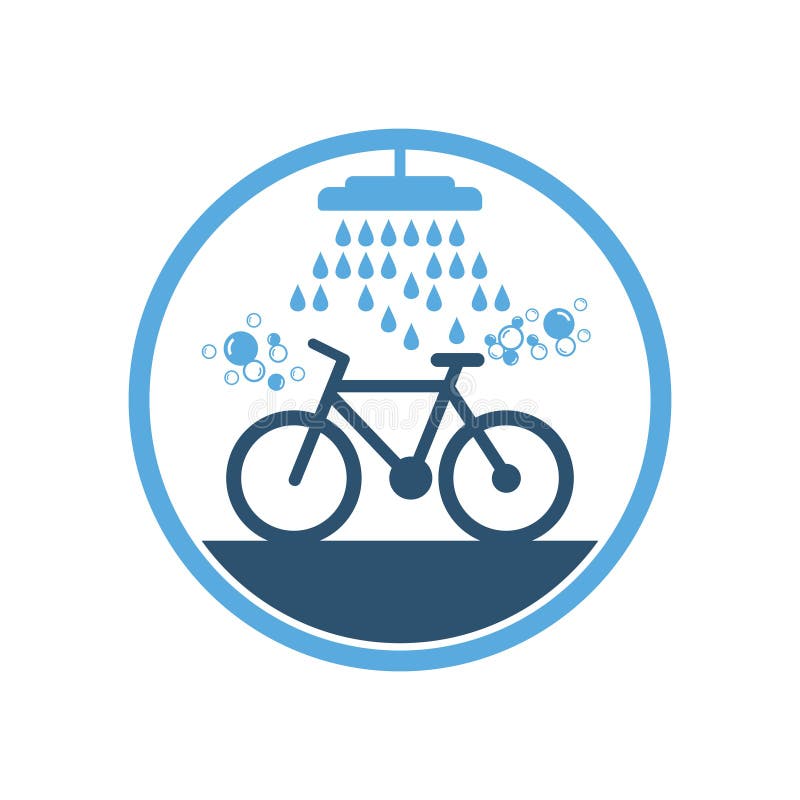 Simple Bike Wash Service Icon Stock Illustration - Illustration of ...