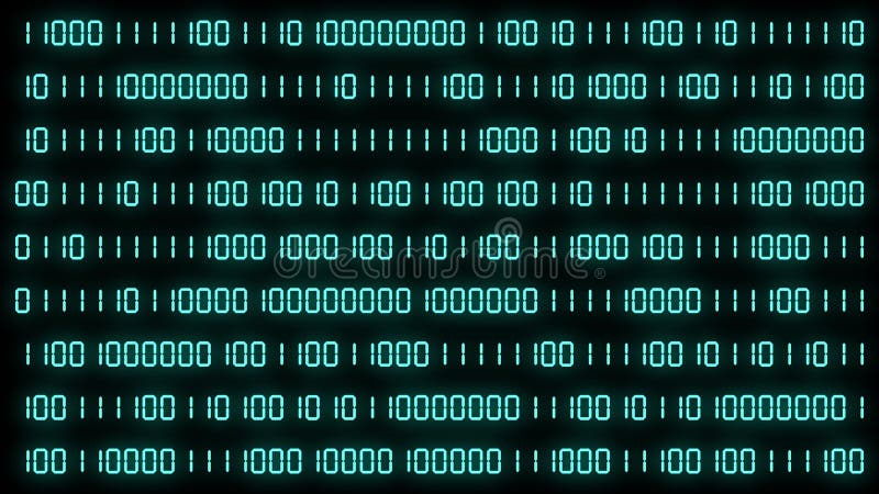 Simple Binary Code on Green Digital Background with Pixel. Stock Video - Video of data ...