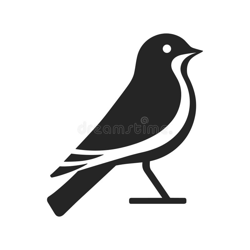 Simple Bird Black White Stock Illustrations – 28,755 Simple Bird Black ...