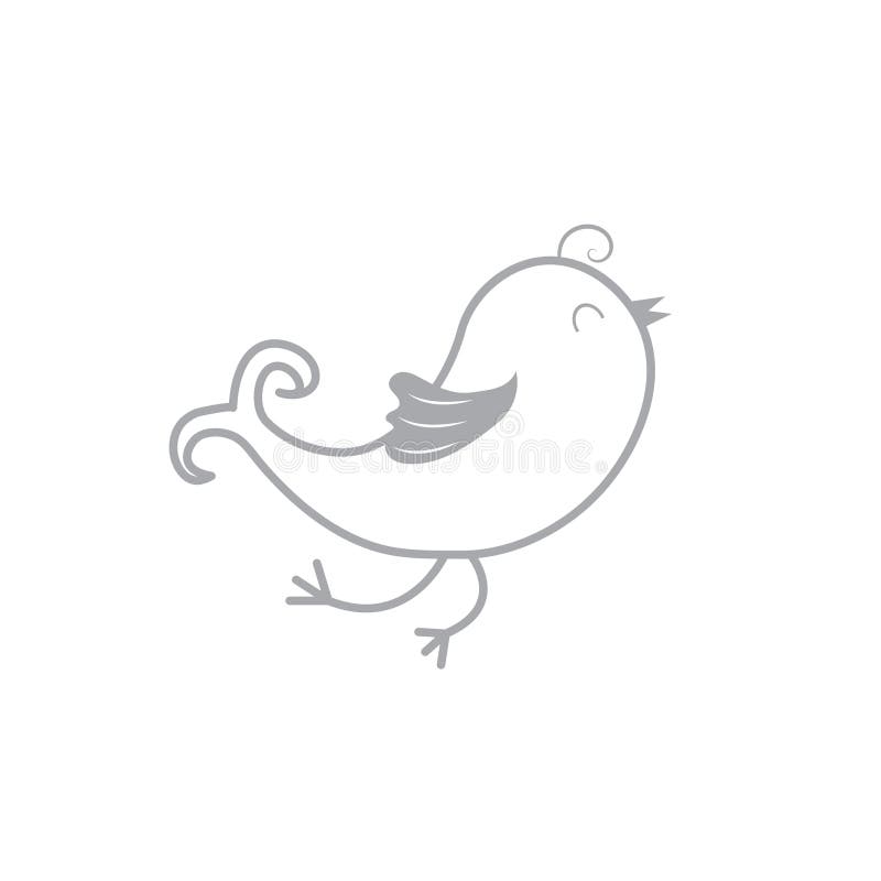 A Simple Bird Illustration. Stock Illustration - Illustration of bird ...