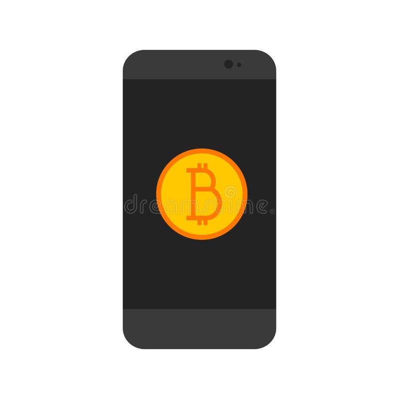 Simple Bitcoin Mobile App Vector Illustration Graphic Stock Vector ...