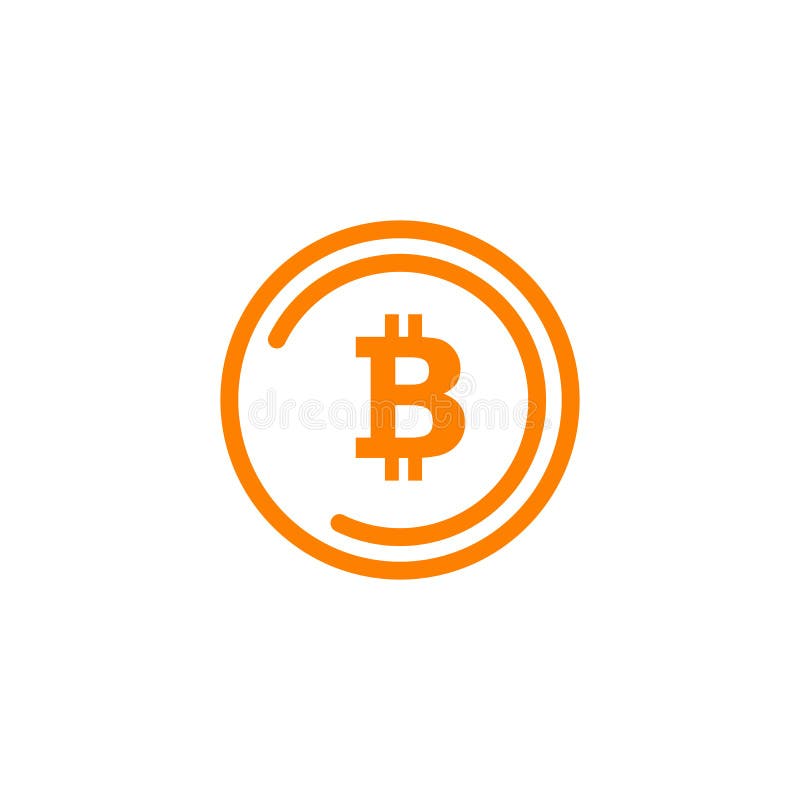 Simple Bitcoin Symbol Logo Design Stock Vector - Illustration of chain ...
