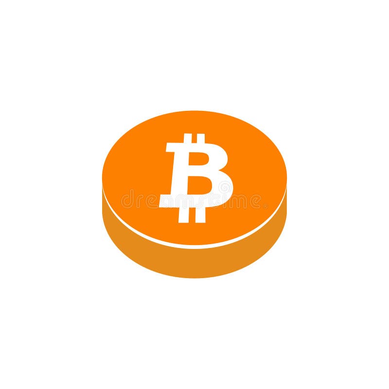 Simple Bitcoin Symbol Logo Design Stock Vector - Illustration of chain ...