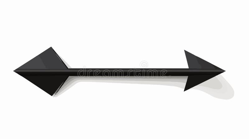 Sleek Black Flat Style Arrow Icon for Professional Use Stock Vector ...