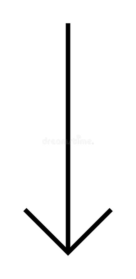 Black Arrow Pointing Downwards Stock Illustrations – 182 Black Arrow ...
