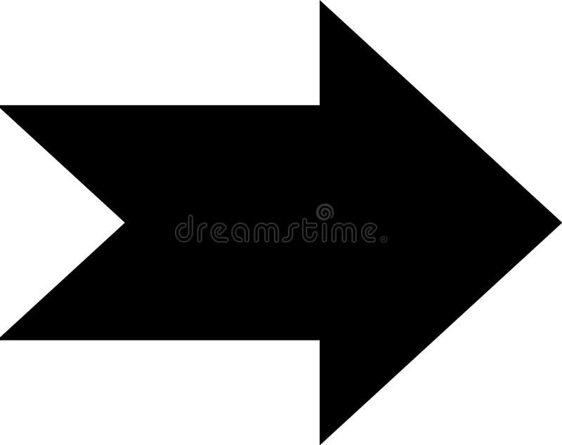 Simple Black Arrow Pointing To the Right Featuring a Jagged Edge, Ideal ...