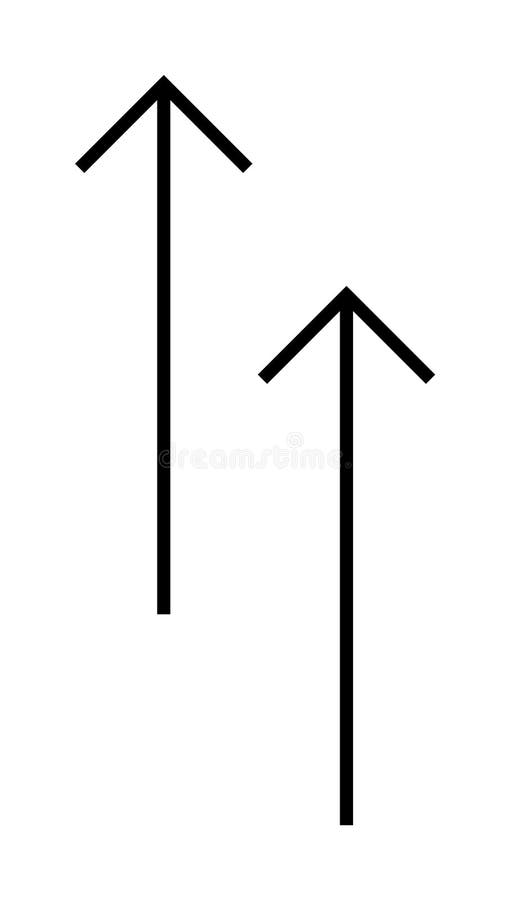 Simple Black Arrows Pointing Upward with Clean, Minimalist Design and ...