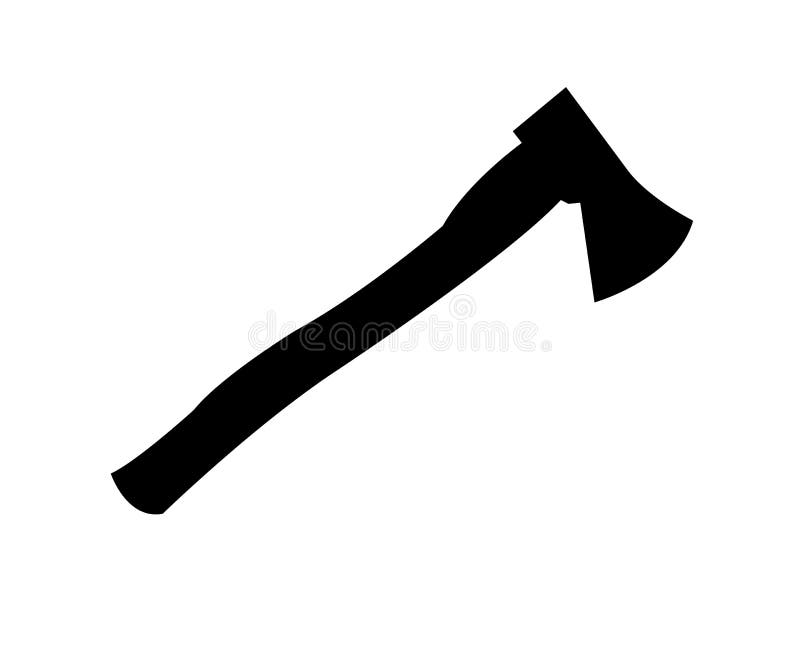 Simple, Black Axe Silhouette Stock Vector - Illustration of weapon ...