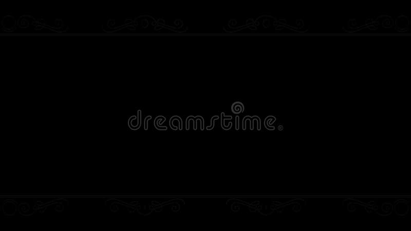Simple Black Background with Decorative Borders Stock Video - Video of ...