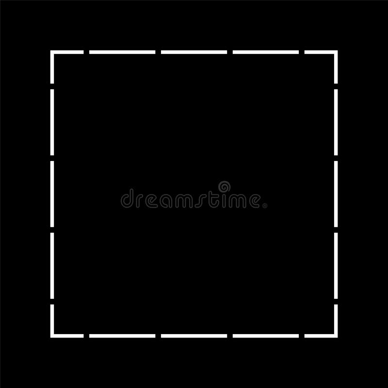 Simple Black Background with White Square Shape Illustration Minimal ...