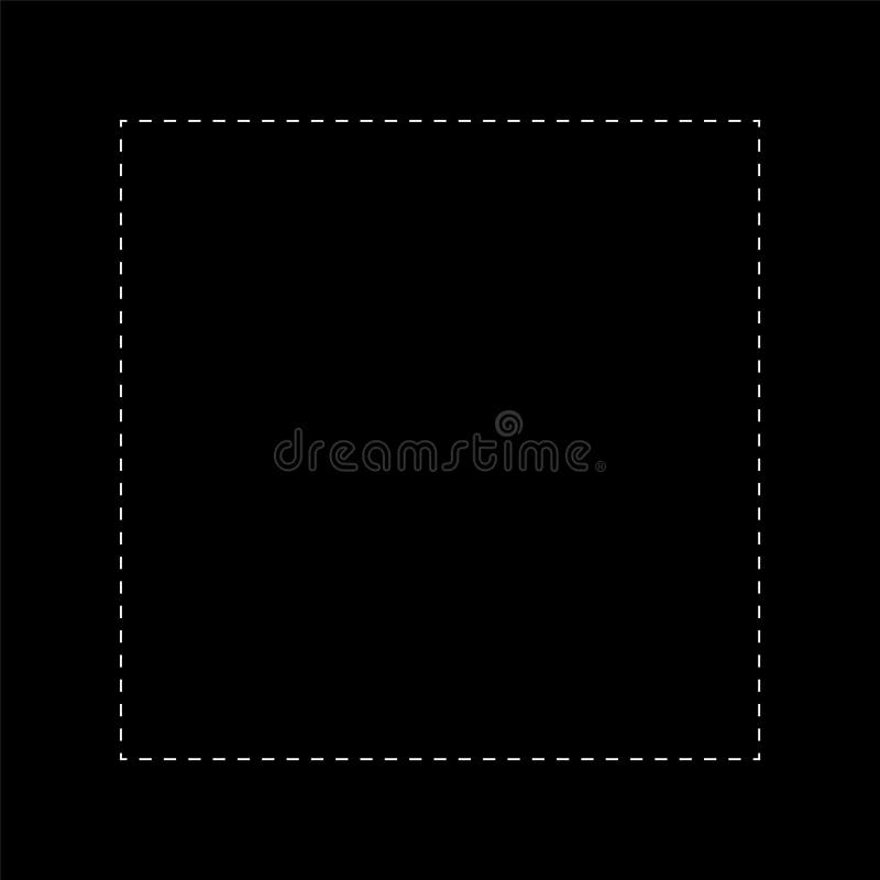Simple Black Background with White Square Shape Illustration Minimal ...