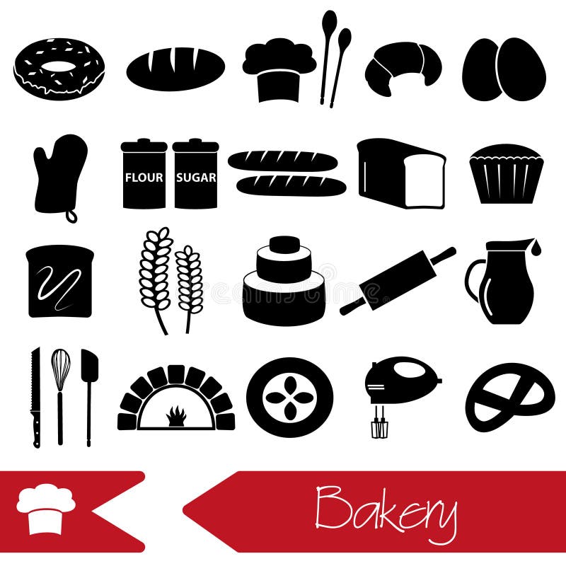 Baking Tool Icons Set stock vector. Illustration of baked - 41286798