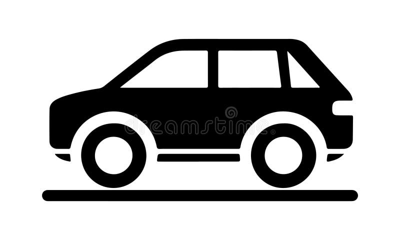 Simple Black Car Icon Illustration Design Stock Vector - Illustration ...