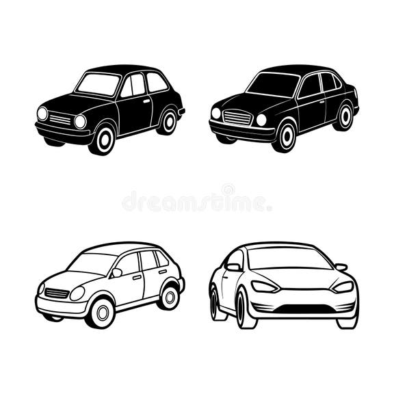 Simple Black Car Vector with Clean Design Stock Vector - Illustration ...