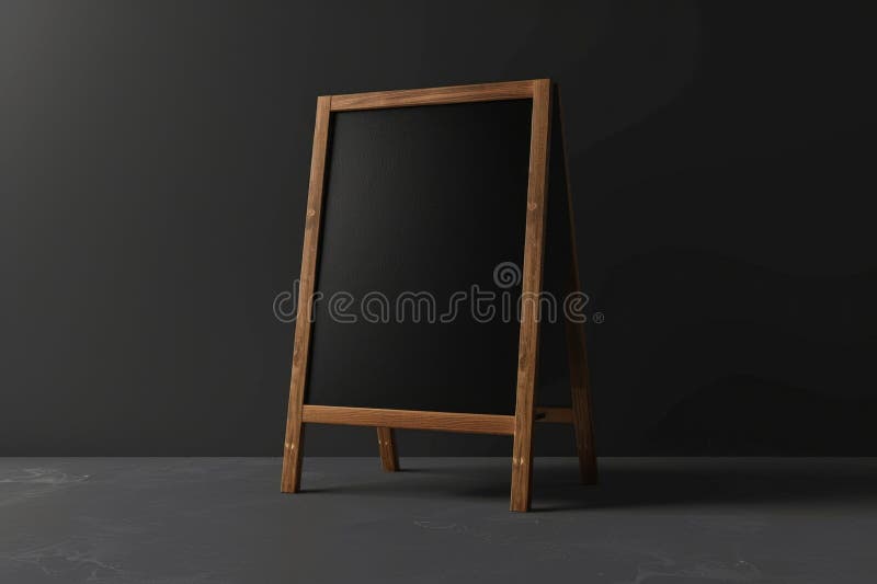 A Simple Black Chalkboard with a Wooden Frame, Ideal for Writing Notes ...
