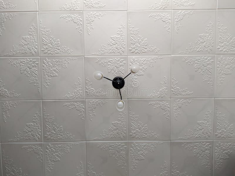 Simple Chandelier Bottom View with Green Ceiling Stock Image - Image of ...