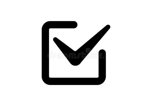 Simple Black Checkbox Icon with Checkmark Inside the Box Stock Vector ...